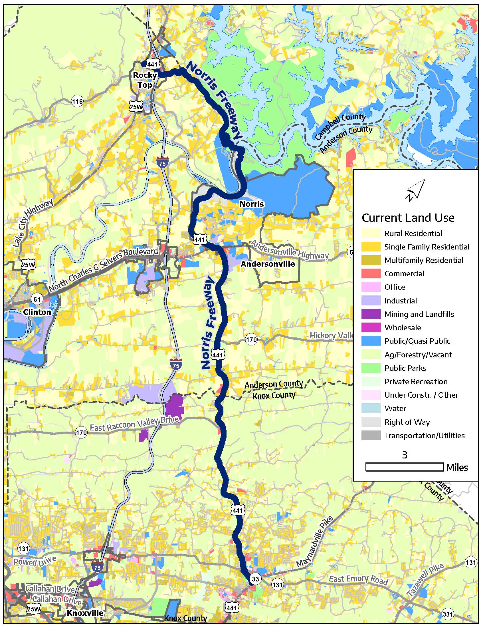 Norris Freeway - Norris Freeway Land Use Map | America's Byways